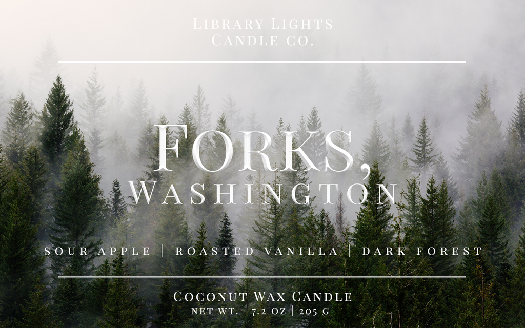 8oz Jar Candle - Forks, Washington – Library Lights